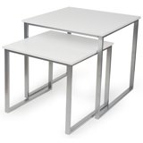 Square Nesting Tables, Set of 2 Sizes - White (NSTPCSQSGW) - Walmart.com