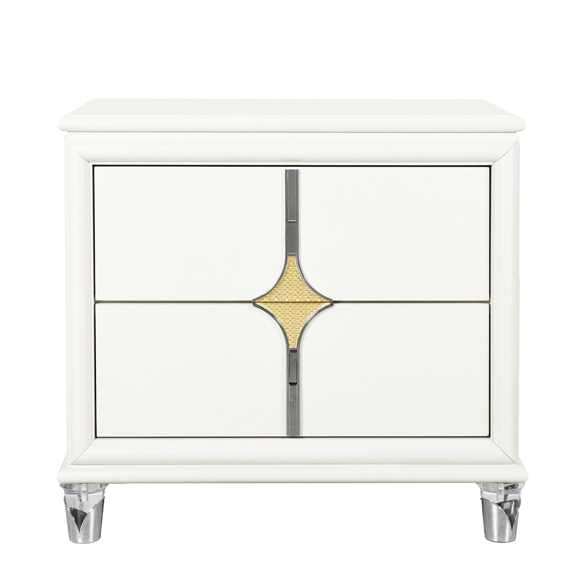 Square Nightstand for Bedroom | Two Spacious Drawers with Dovetail ...