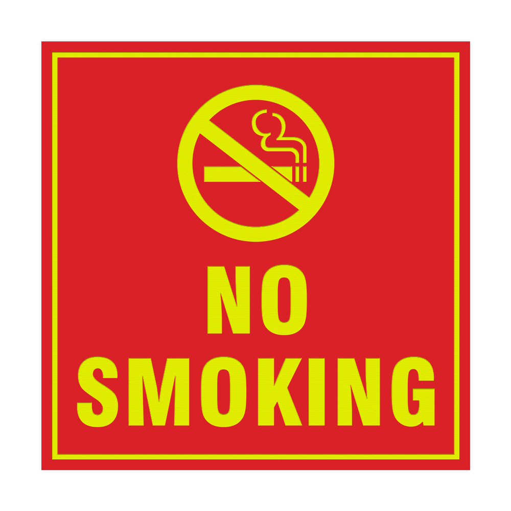 Square Smoking Area Sign (Red) - Medium - Walmart.com