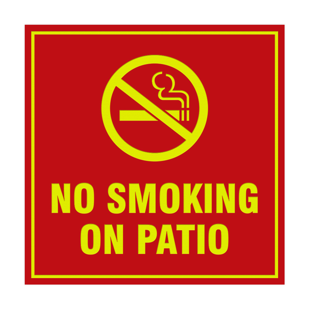 Square Smoking Area Sign (Red) - Large - Walmart.com