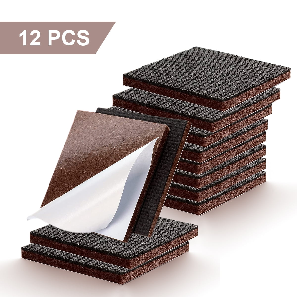 Square Non Slip Furniture Pads, Felt Pads Furniture Feet, Self-Adhesive ...