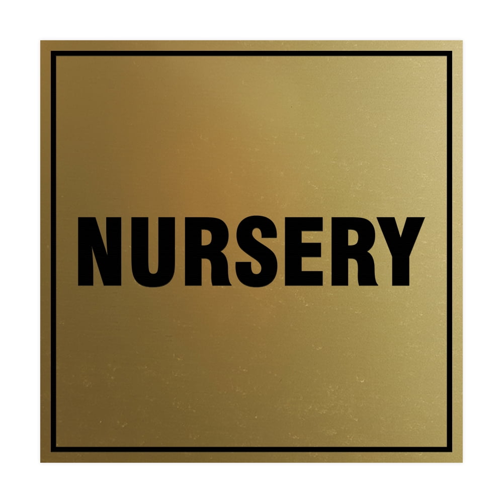 Square Nursery Sign (Brushed Gold) - Large - Walmart.com
