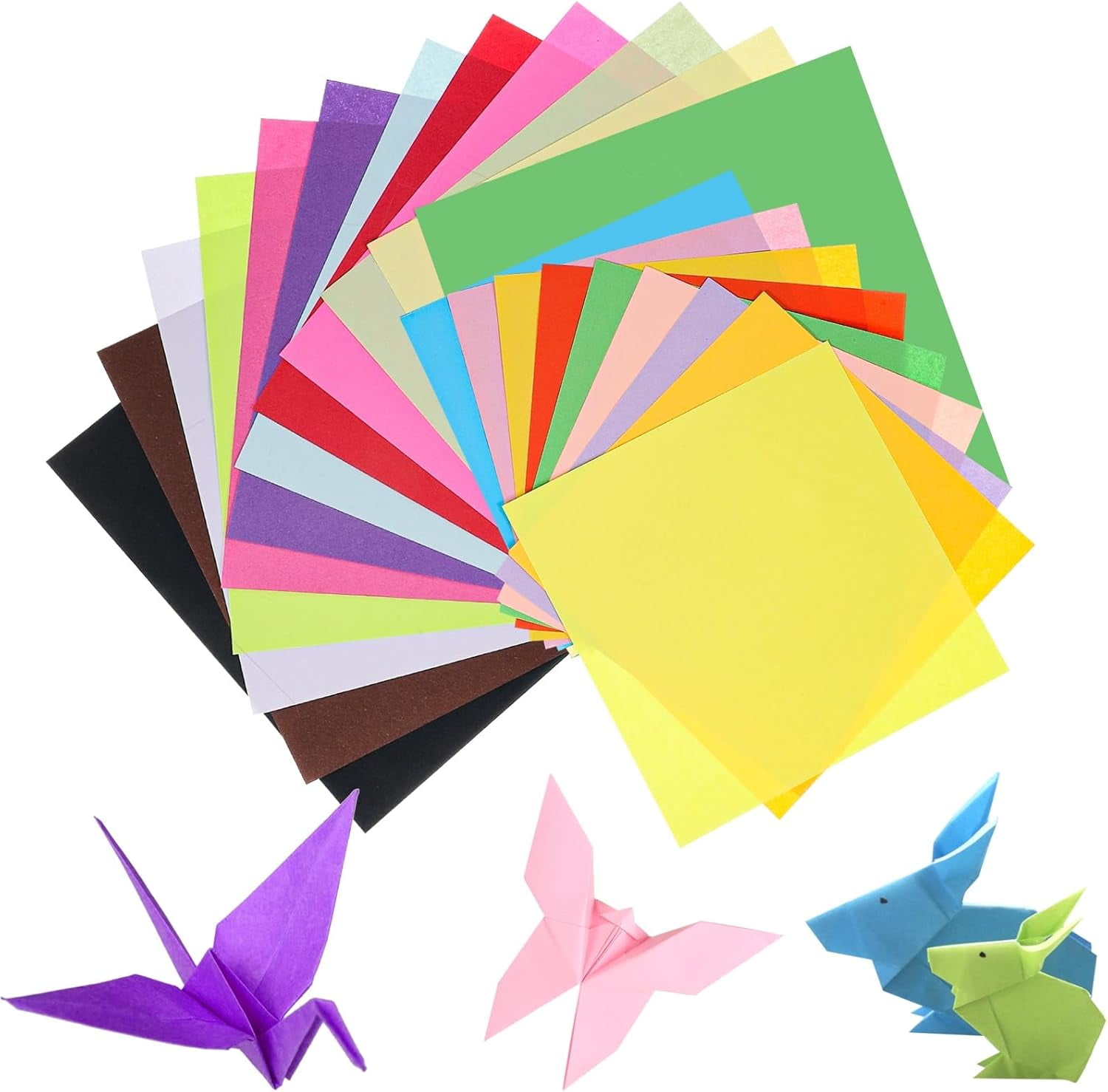 Square Origami Paper, 200 Sheets, 20 Colors Origami Kit for Kids Ages 8 ...