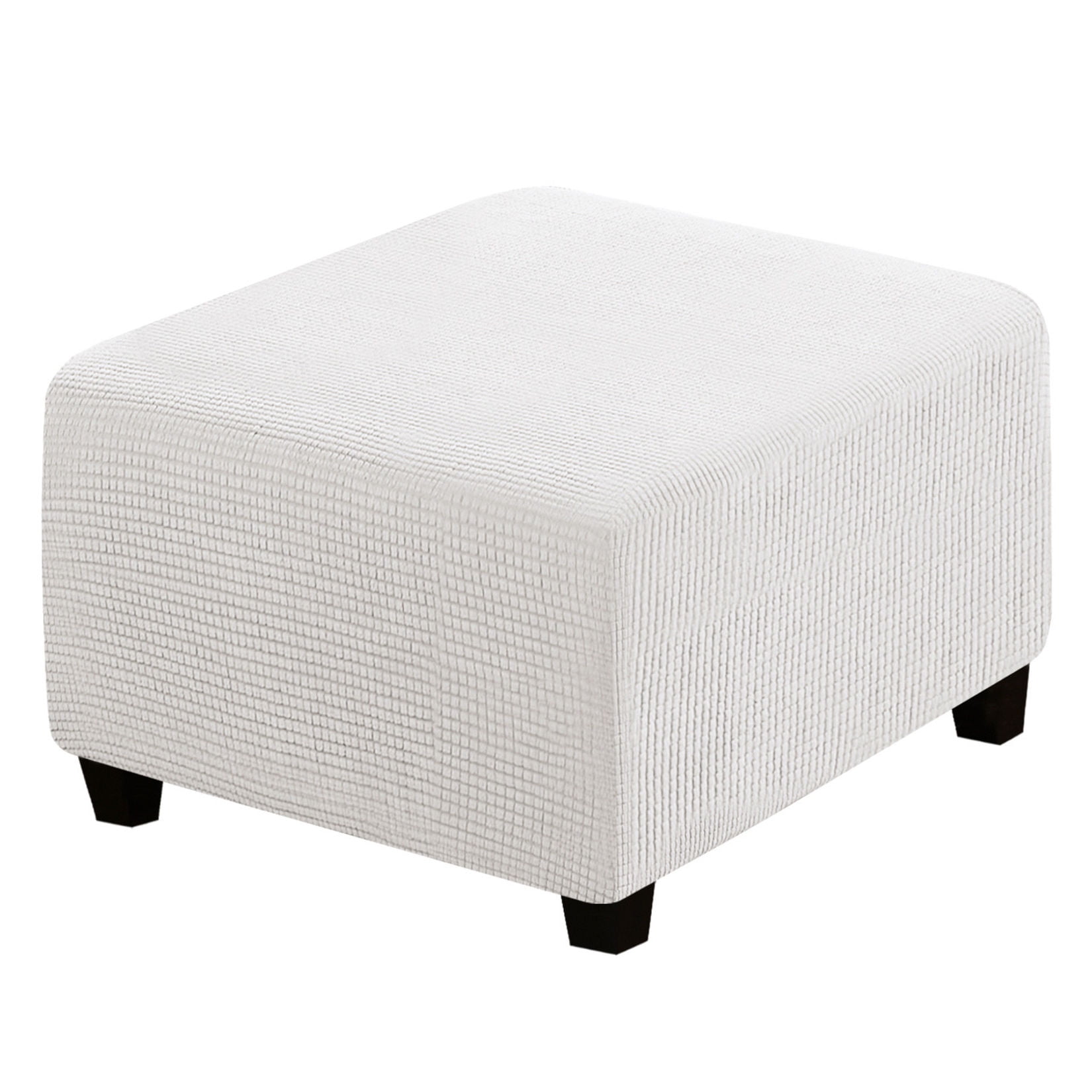 Square Ottoman Cover Soft, Stretch Jacquard Ottoman Slipcovers ...