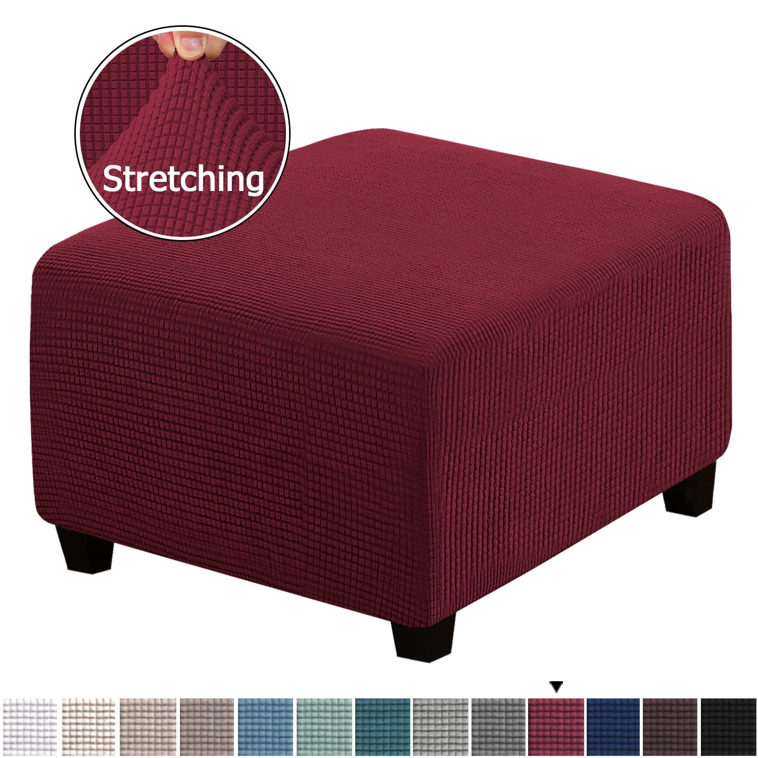 Square Ottoman Covers Ottoman Slipcovers Folding Storage Stool ...