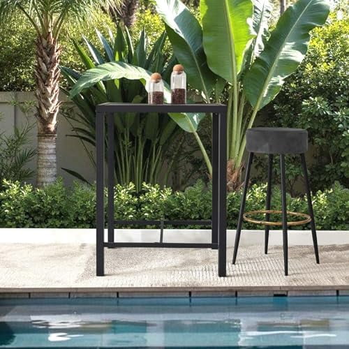 Square Outdoor Bar Table, 36.5" Patio Bistro Table with High Top for ...