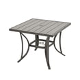 Square Outdoor Dining Table Aluminum Slat Patio Table for 4 with ...