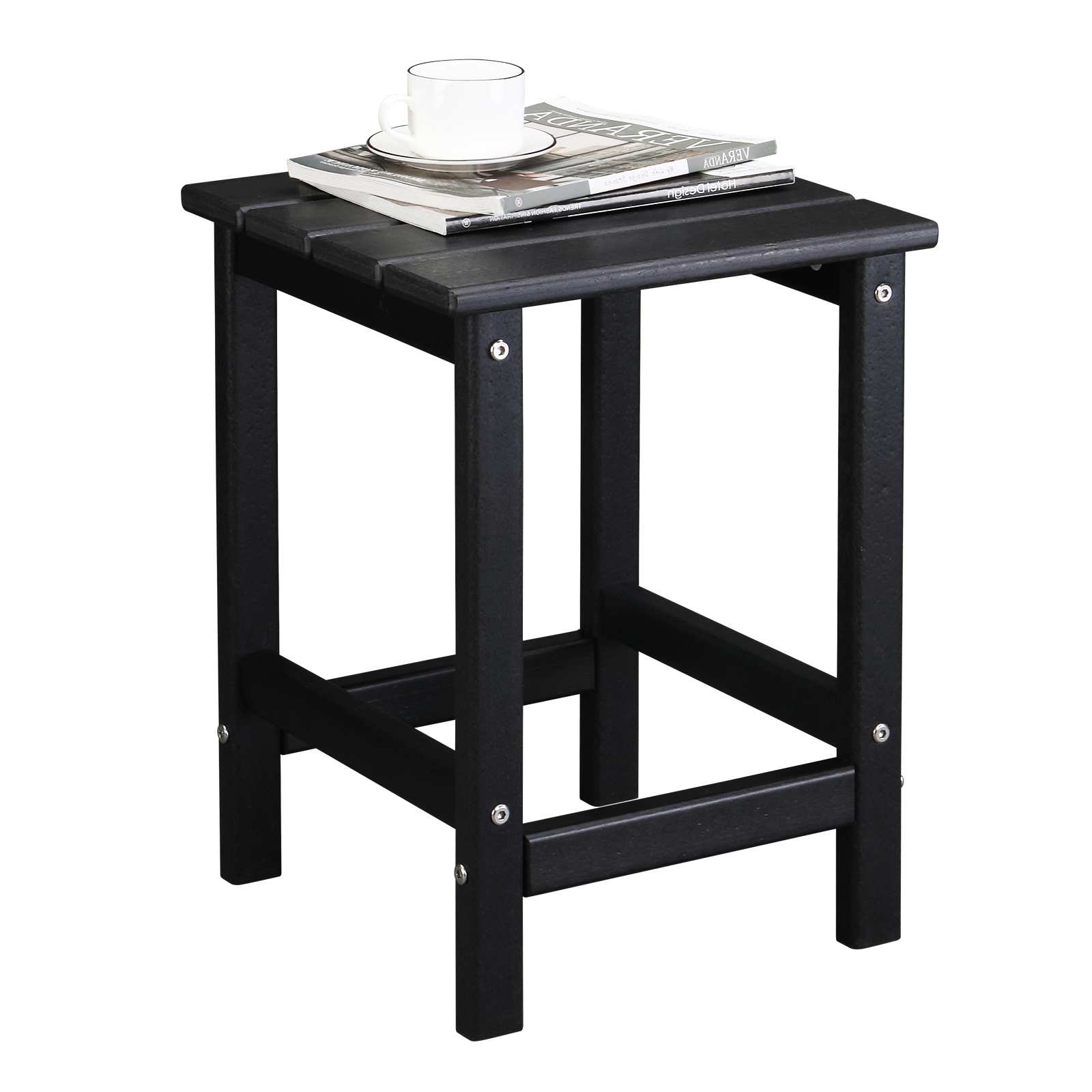 Square Outdoor Side Table, Patio End Table for Garden, Lawn, Ideal as a ...