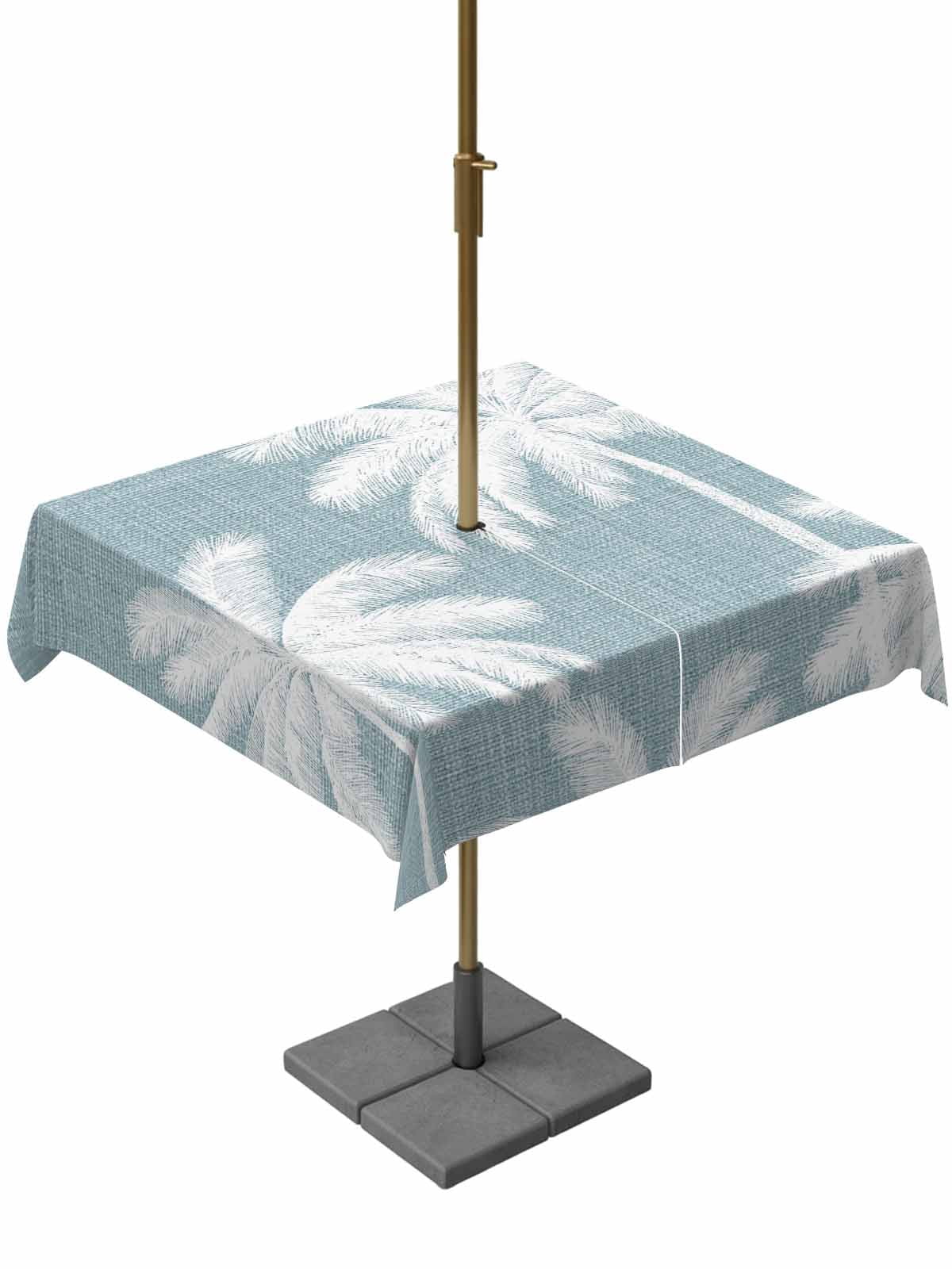 Square Outdoor Tablecloth with Umbrella Hole and Zipper 54x54 Inch ...