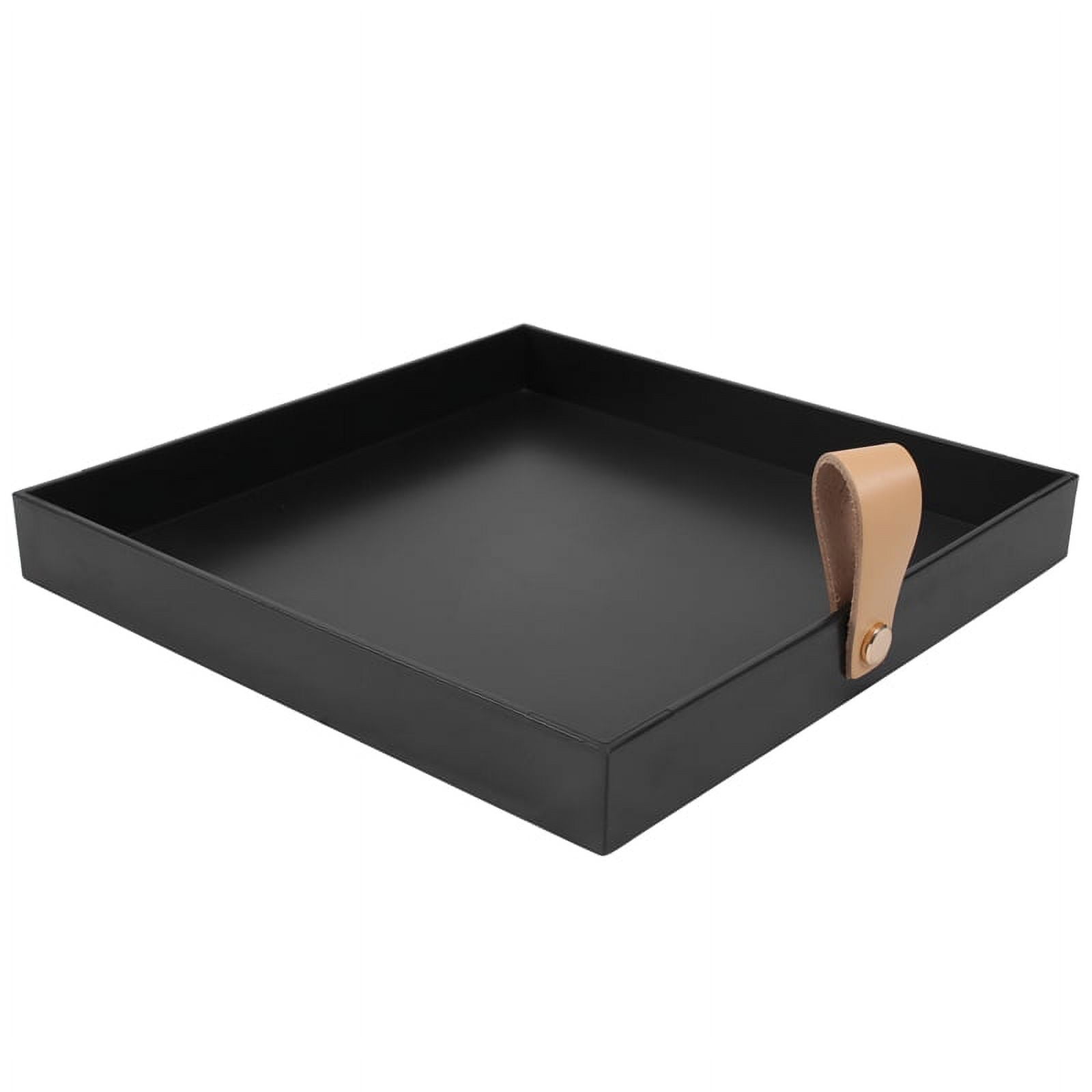 Square PU Leather Serving Tray Decorative Dish Cosmetics Sundries ...