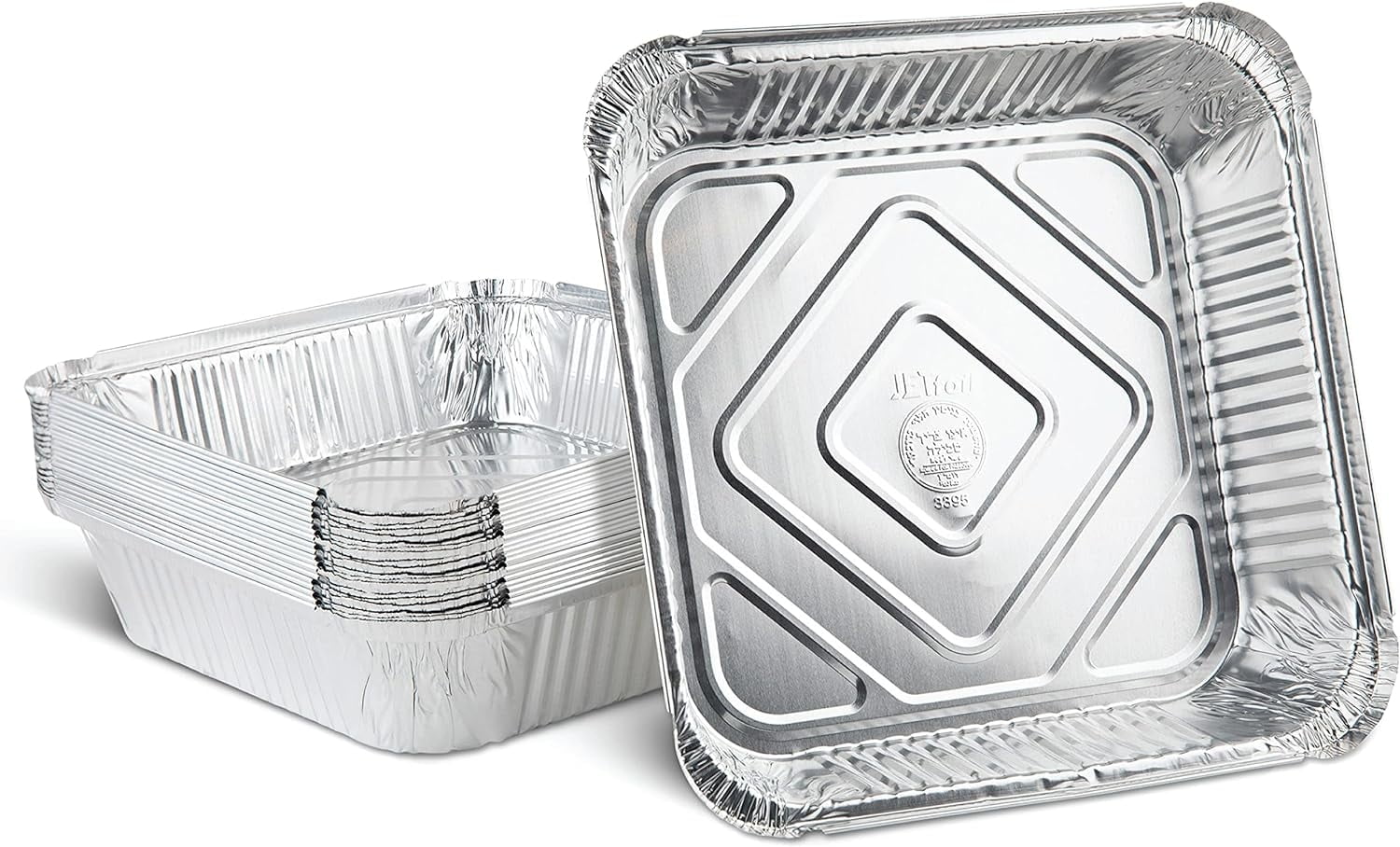 PLASTICPRO Aluminum Foil Baking Pans 9" x 9" x 2" Square Tin Foil Cake ...