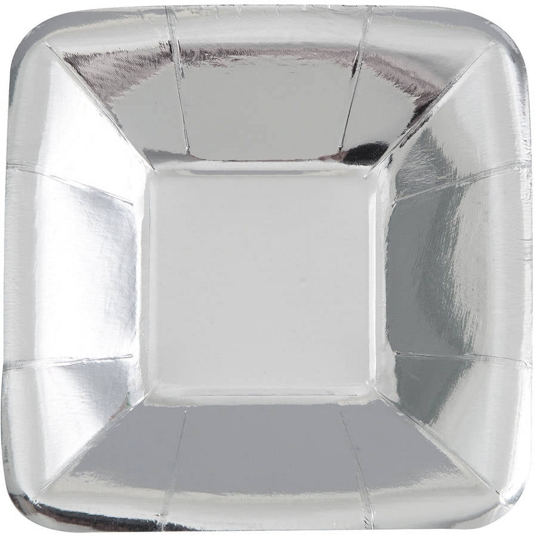 Square Paper Appetizer Plates, 5 in, Foil Silver, 8ct - Walmart.com