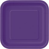 Square Paper Plates, 7 in, Dark Purple, 16ct - Walmart.com