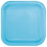 Square Paper Plates, 7 in, Light Blue, 16ct - Walmart.com