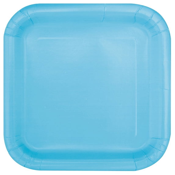 Square Paper Plates, 7 in, Light Blue, 16ct - Walmart.com