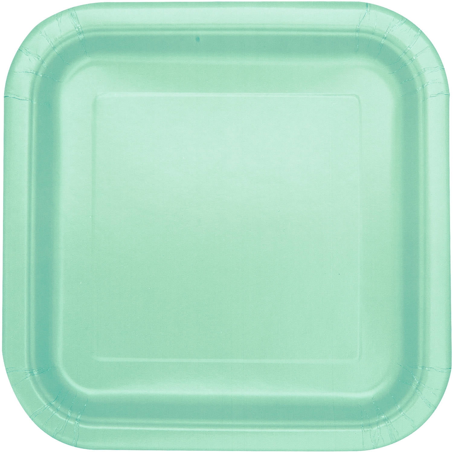 Square Paper Plates, 7 in, Mint Green, 16ct - Walmart.com