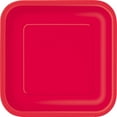 Unique Industries, Square Paper Plates, 7 in, Red, 16ct - Walmart.com