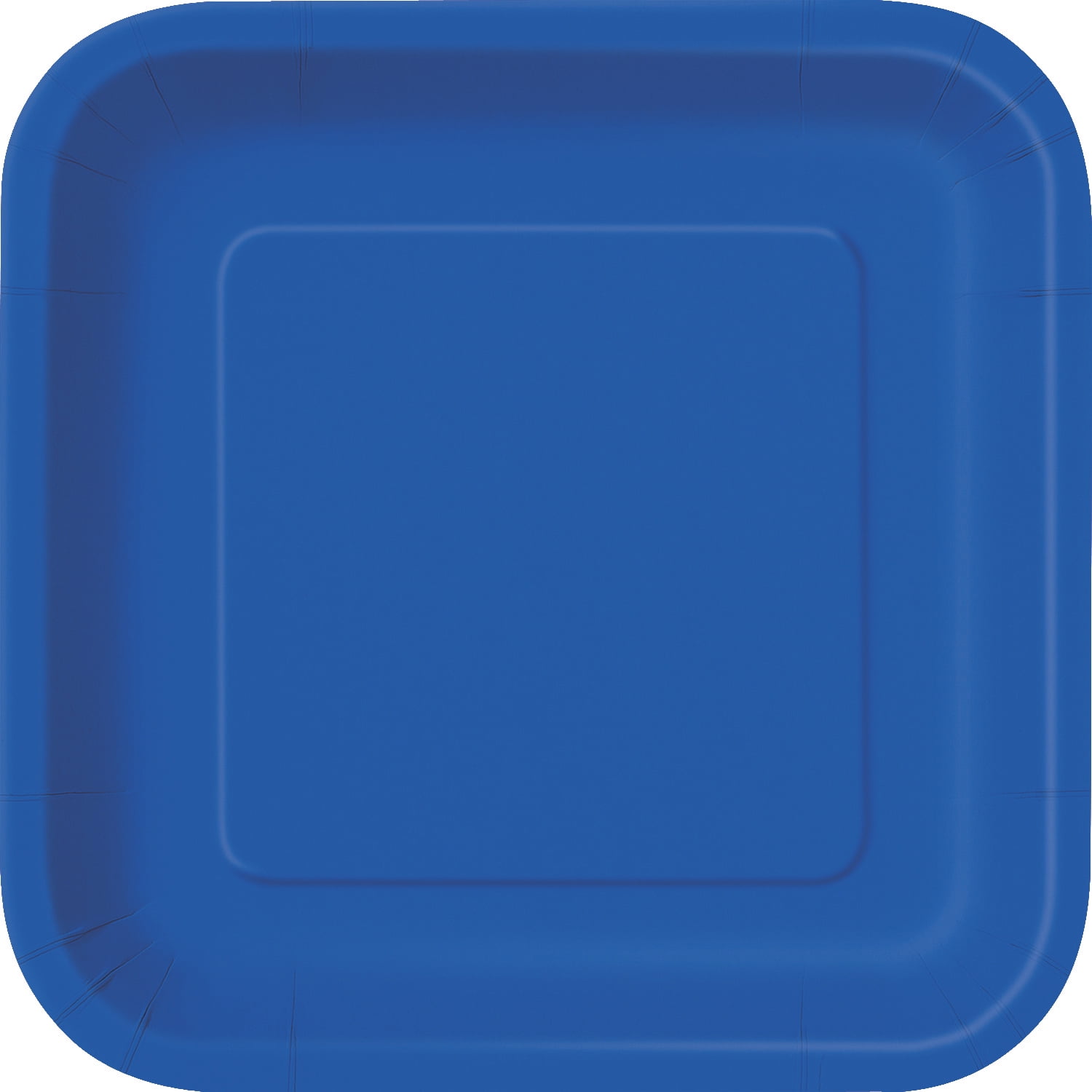Unique Industries Square Paper Plates, 7 in, Royal Blue, Disposable ...