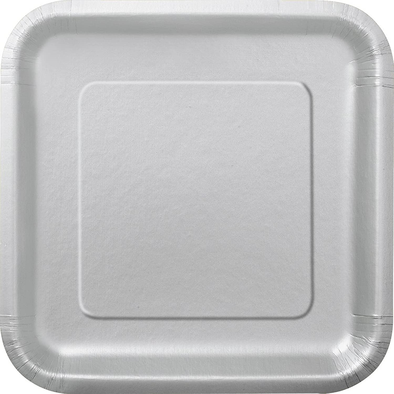 Square Paper Plates, 7 in, Silver, 16ct - Walmart.com