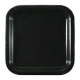 Square Paper Plates, 9 in, Black, 14ct - Walmart.com