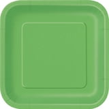 Square Paper Plates, 9 in, Lime Green, 14ct - Walmart.com