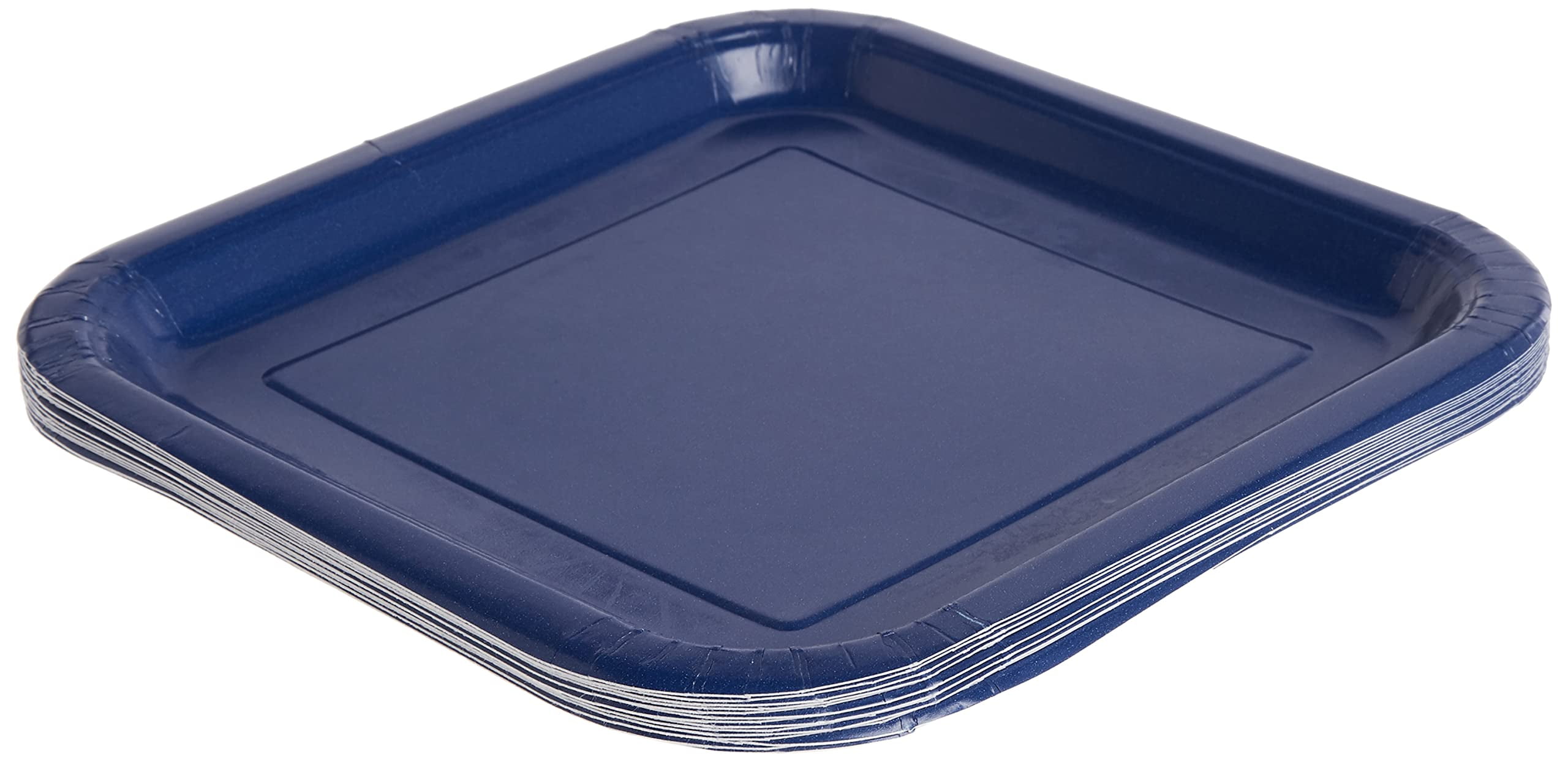 Square Paper Plates, 9 in, Navy Blue, 14ct - Walmart.com