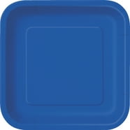 Square Paper Plates, 7 in, Royal Blue, 16ct - Walmart.com