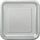 Square Paper Plates, 9 in, Silver, 14ct - Walmart.com