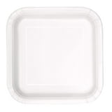 Square Paper Plates, 9 in, White, 14ct - Walmart.com