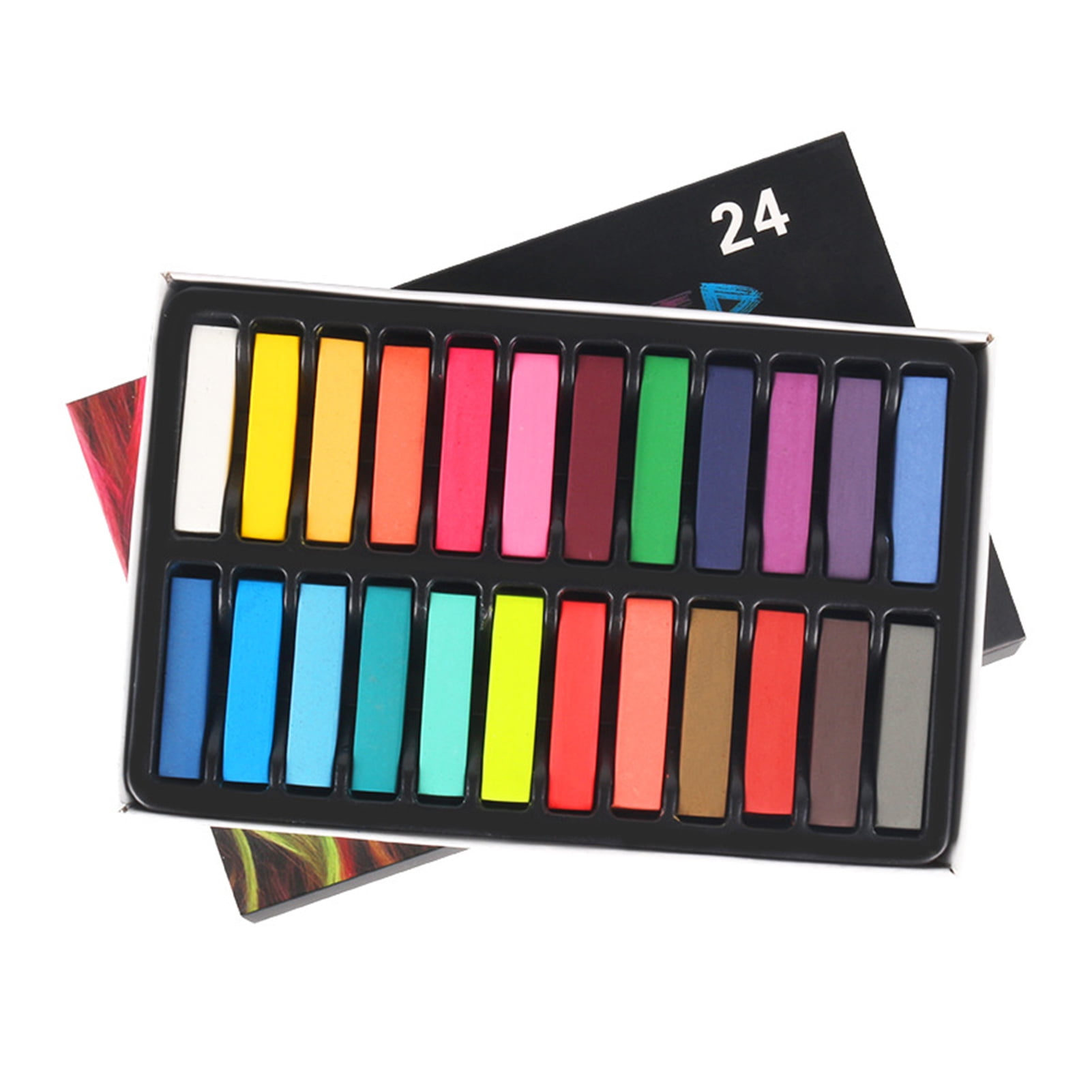 Square Pastel Set 24 Colors Soft Dry Pastel Artist Chalk Pastel Sticks ...