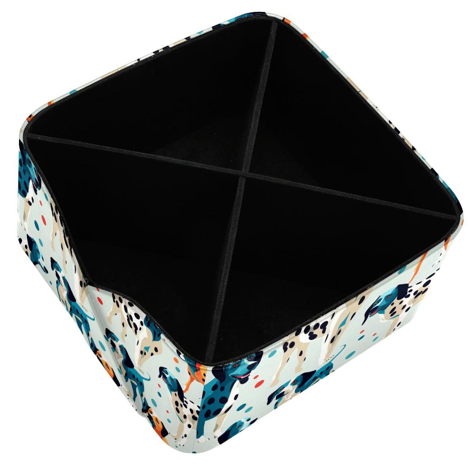 Square Pen Case with 4 Compartments, Removable Dividers, Pencil Holder ...