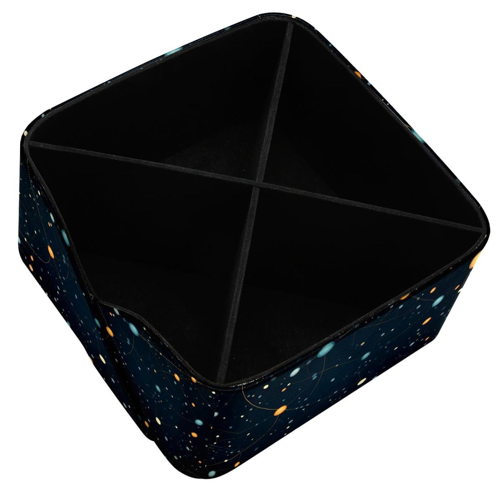 Square Pen Case with 4 Compartments, Removable Dividers, Pencil Holder ...