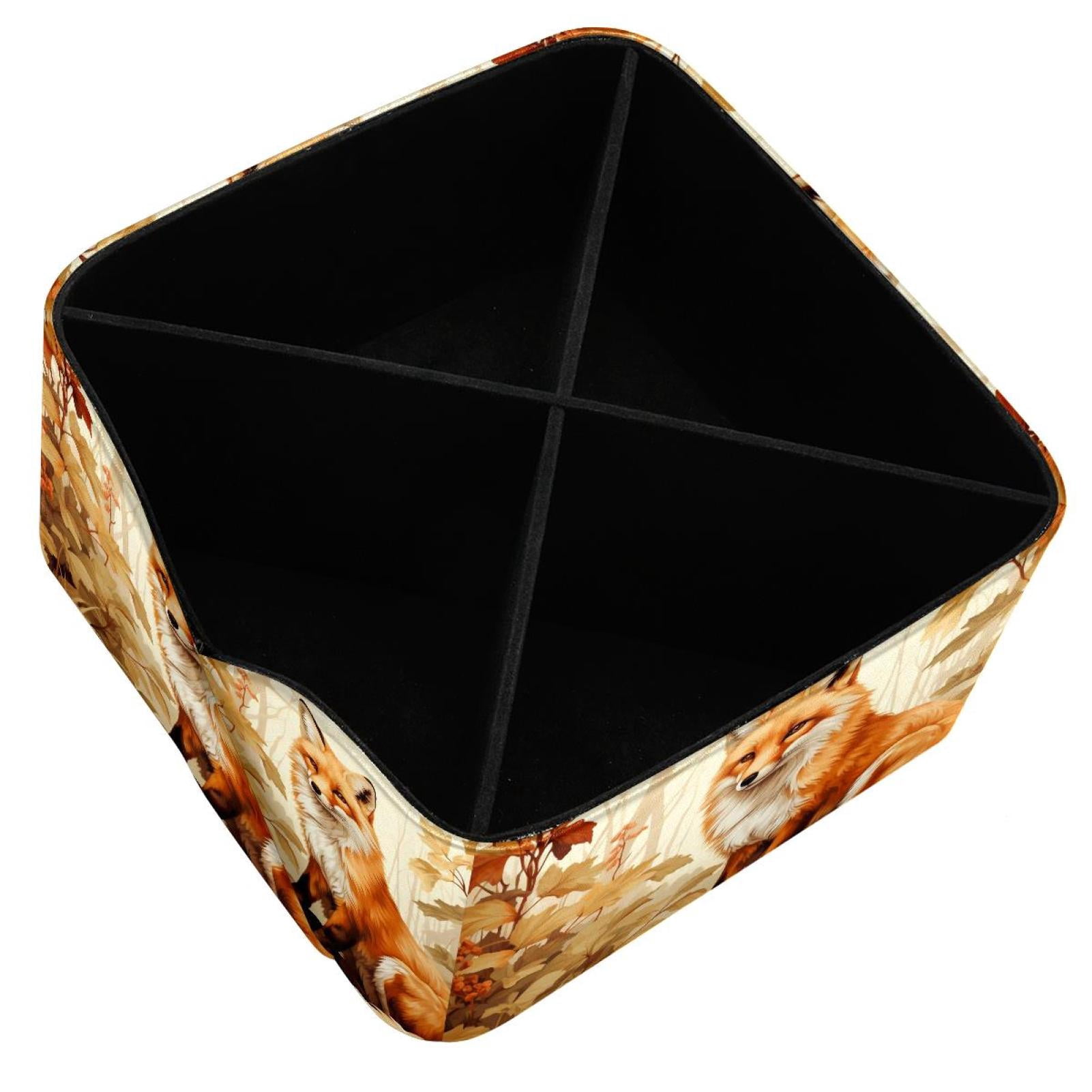 Square Pen Case with 4 Compartments, Removable Dividers, Pencil Holder ...