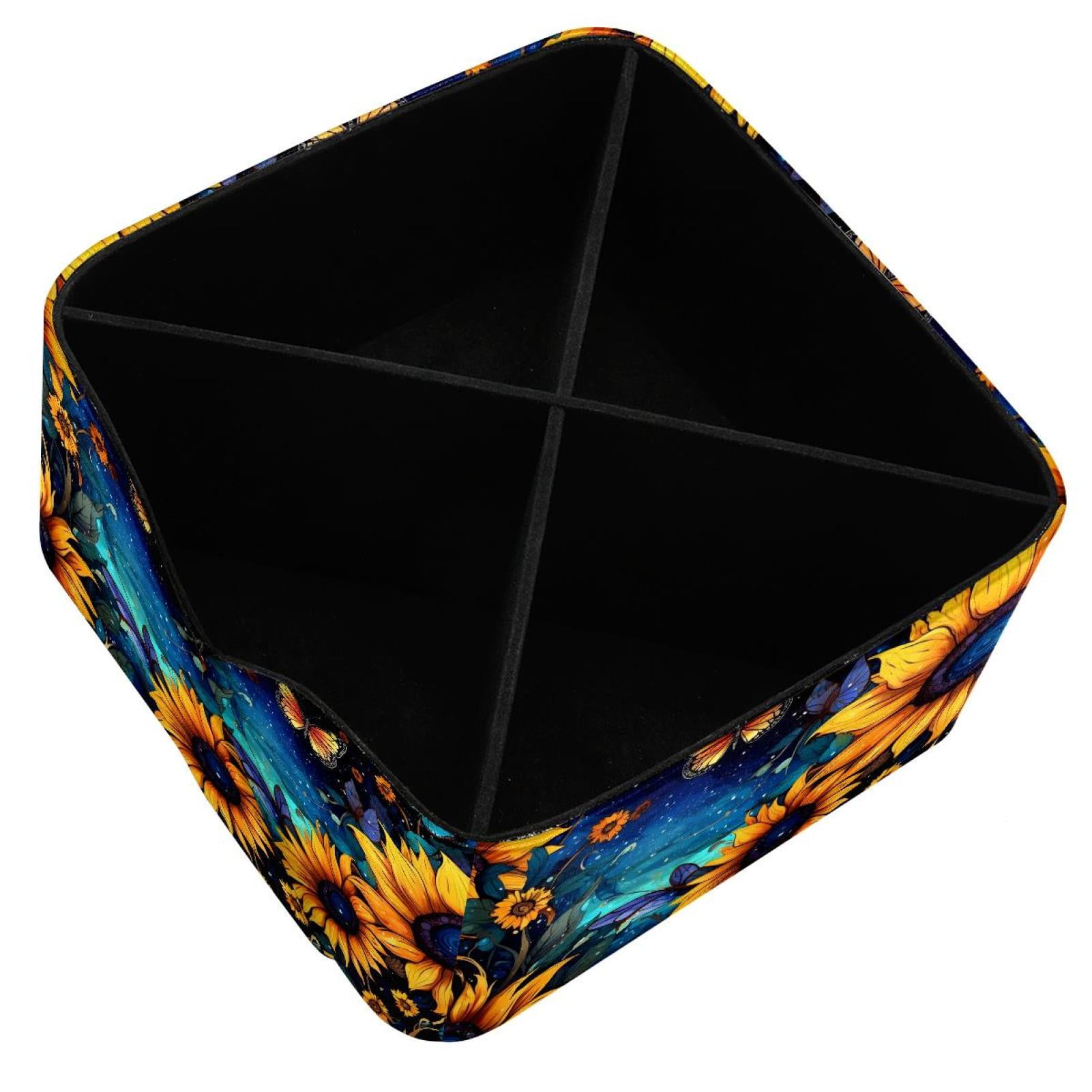 Square Pen Case with 4 Compartments, Removable Dividers - Pencil ...