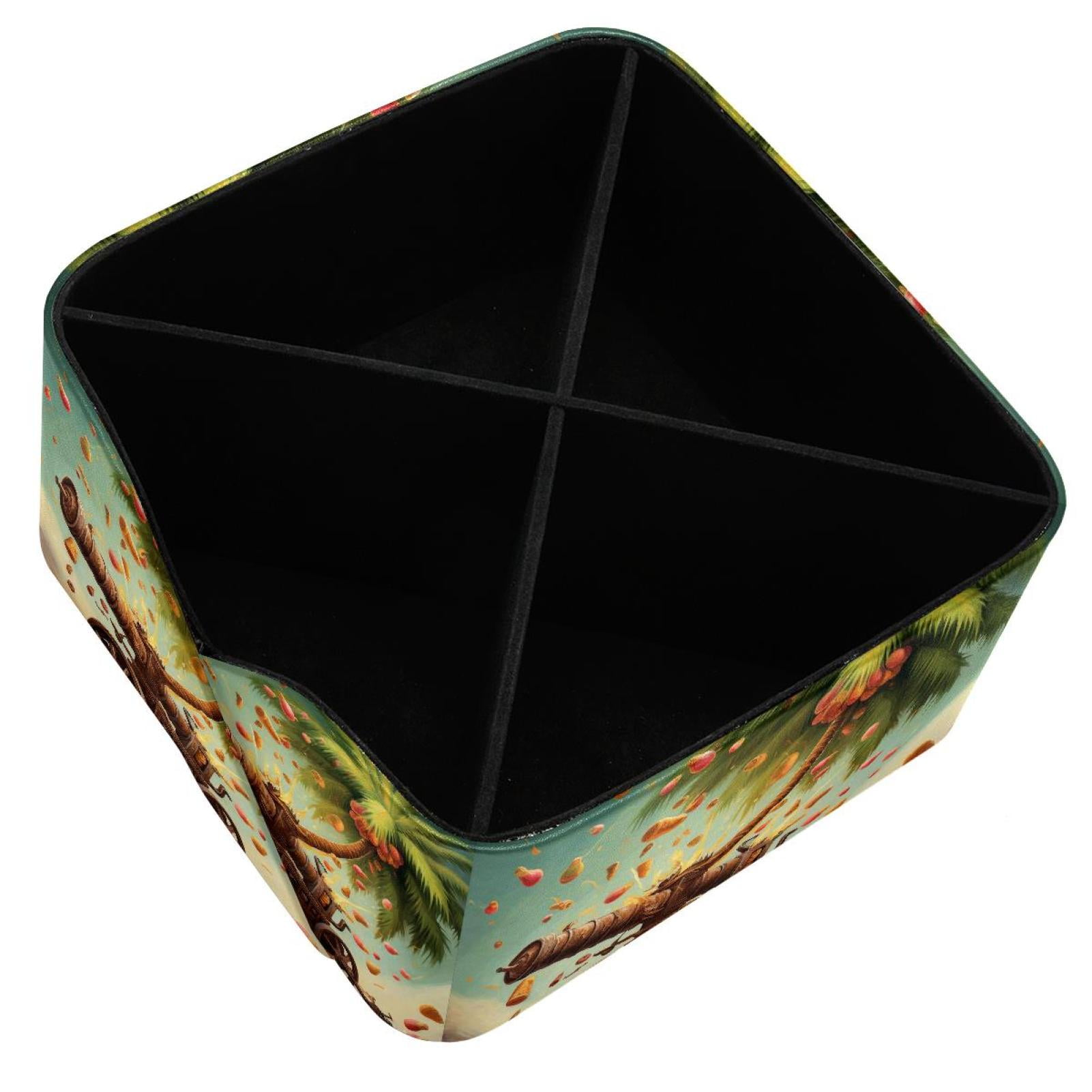 Square Pen Case with 4 Compartments, Removable Dividers - Pencil ...