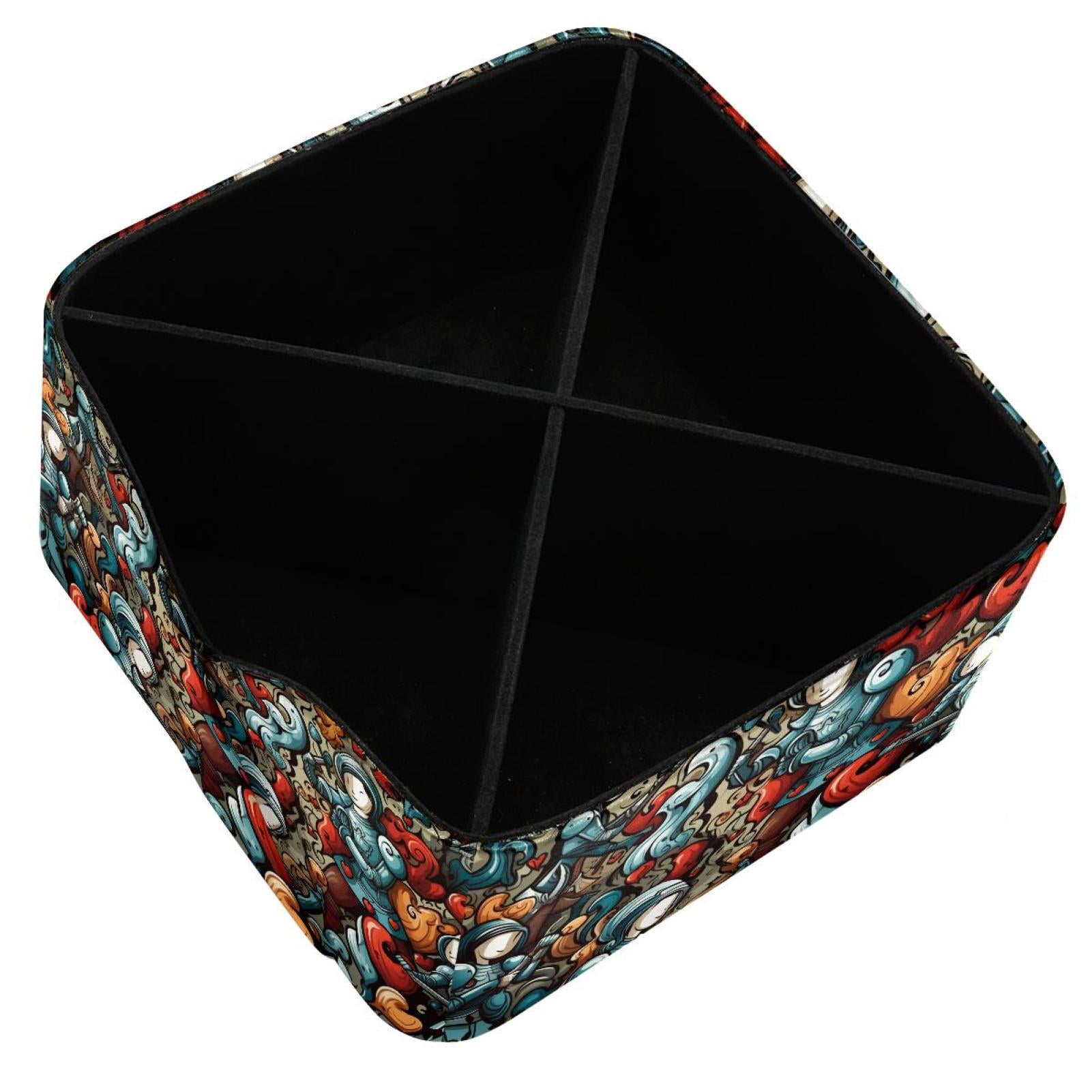 Square Pen Case with 4 Compartments, Removable Dividers, Pencil ...