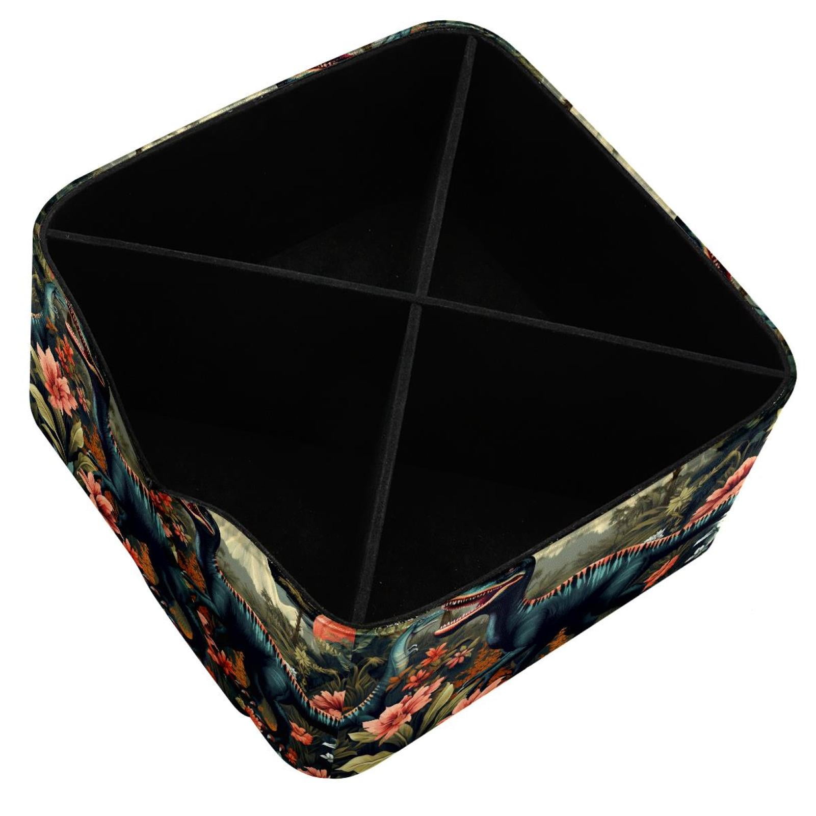 Square Pen Holder Organizer Case With 4 Compartments And Removable
