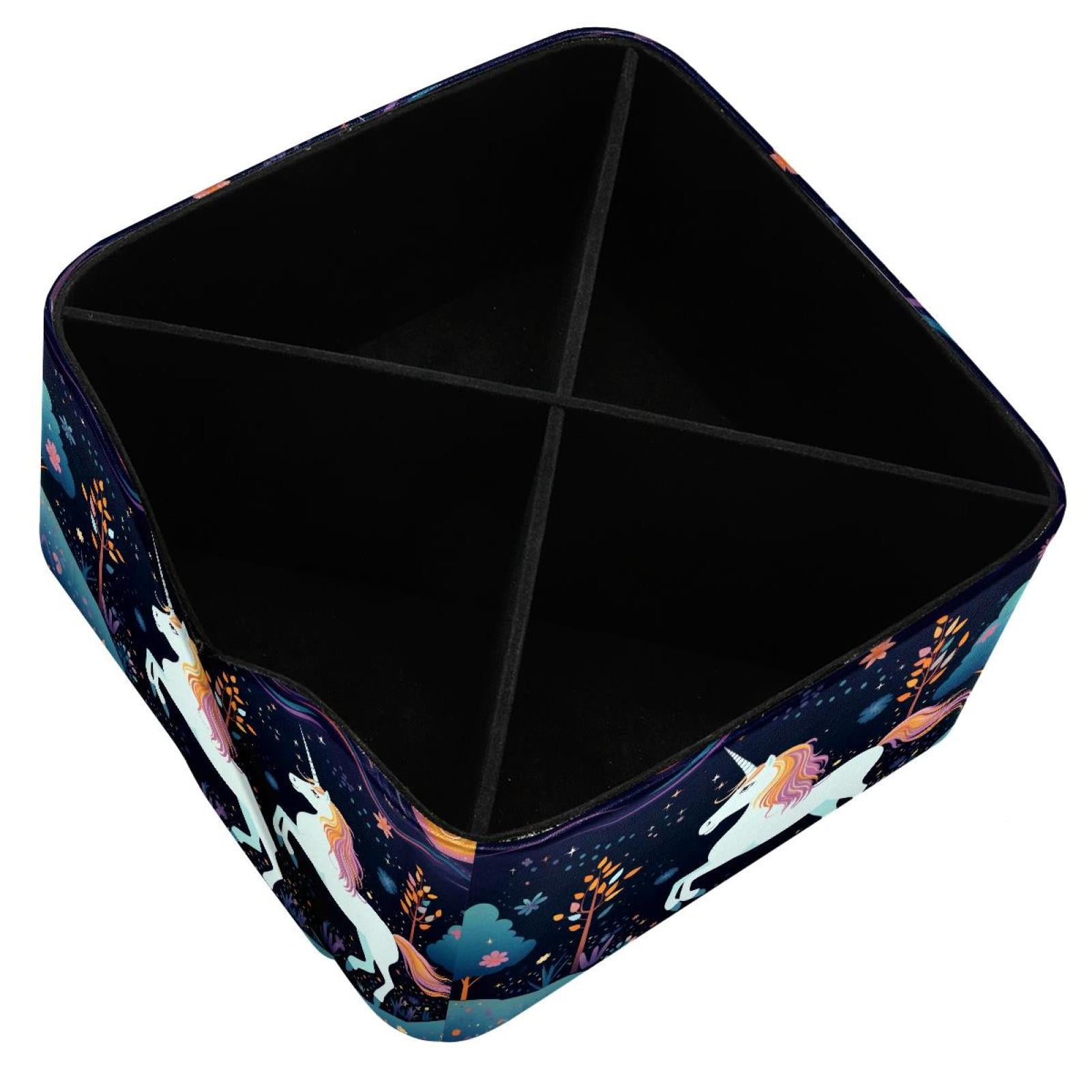 Square Pen Holder Pencil Organizer Pencil Case with 4 Compartments and ...