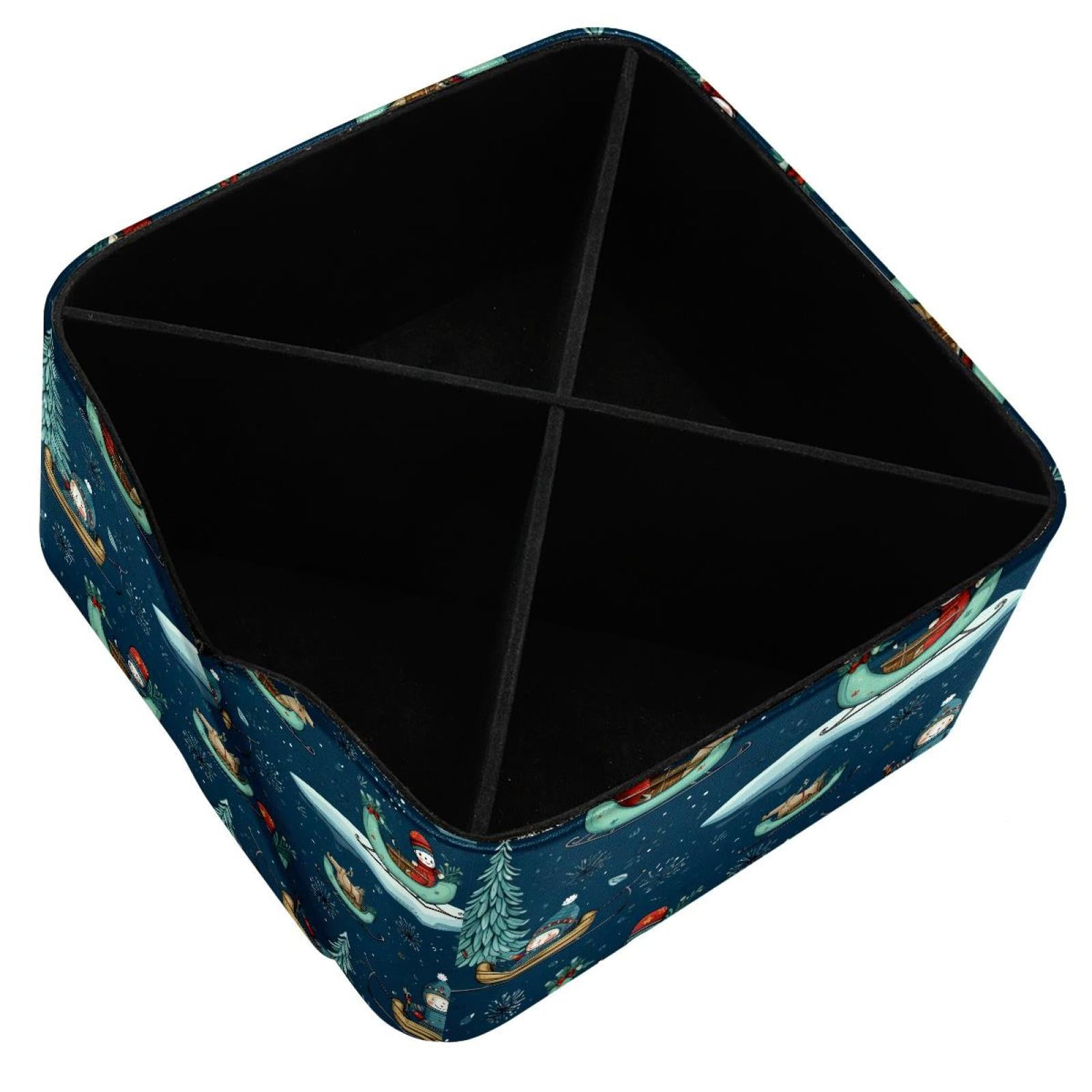 Square Pen Organizer with 4 Compartments, Removable Dividers, Brush ...