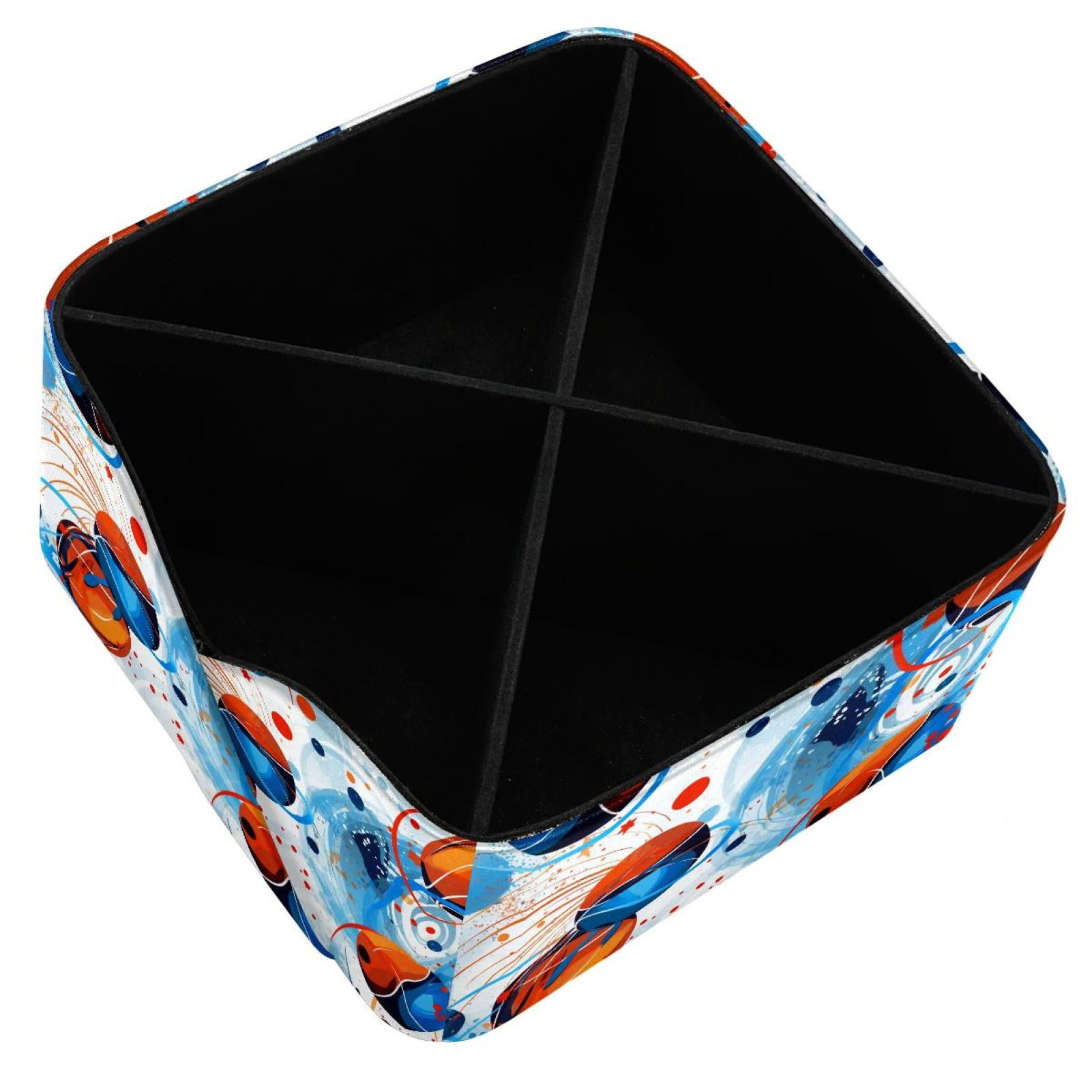 Square Pencil Case with 4 Compartments, Removable Dividers, Brush ...