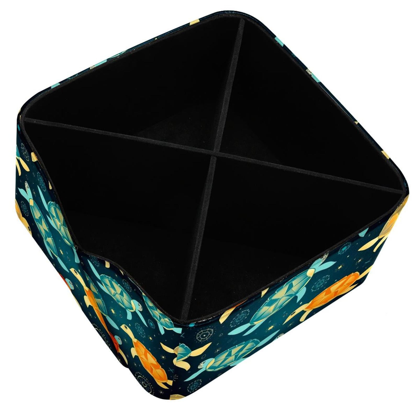 Square Pencil Case with 4 Compartments, Removable Dividers - Pen Case ...