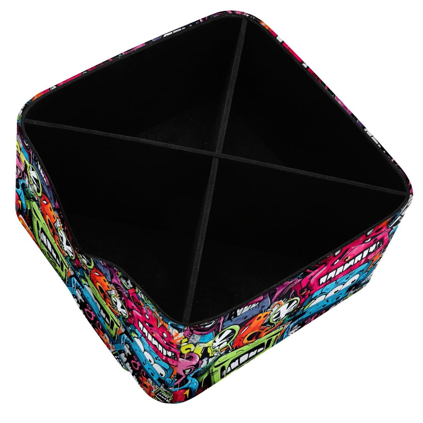 Square Pencil Case with 4 Compartments, Removable Dividers - Pen Case ...