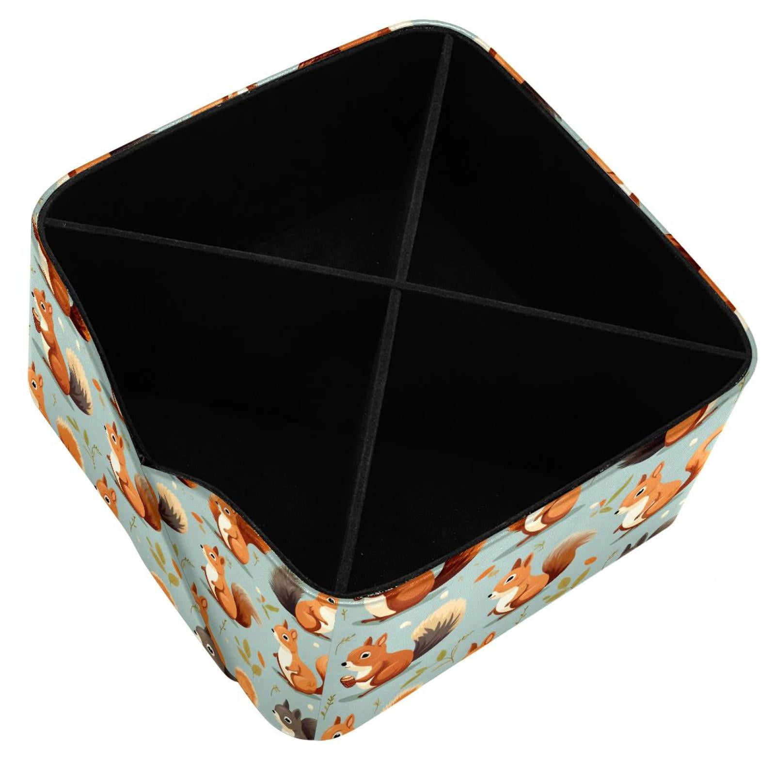 Square Pencil Case with 4 Compartments, Removable Dividers - Pen Case ...