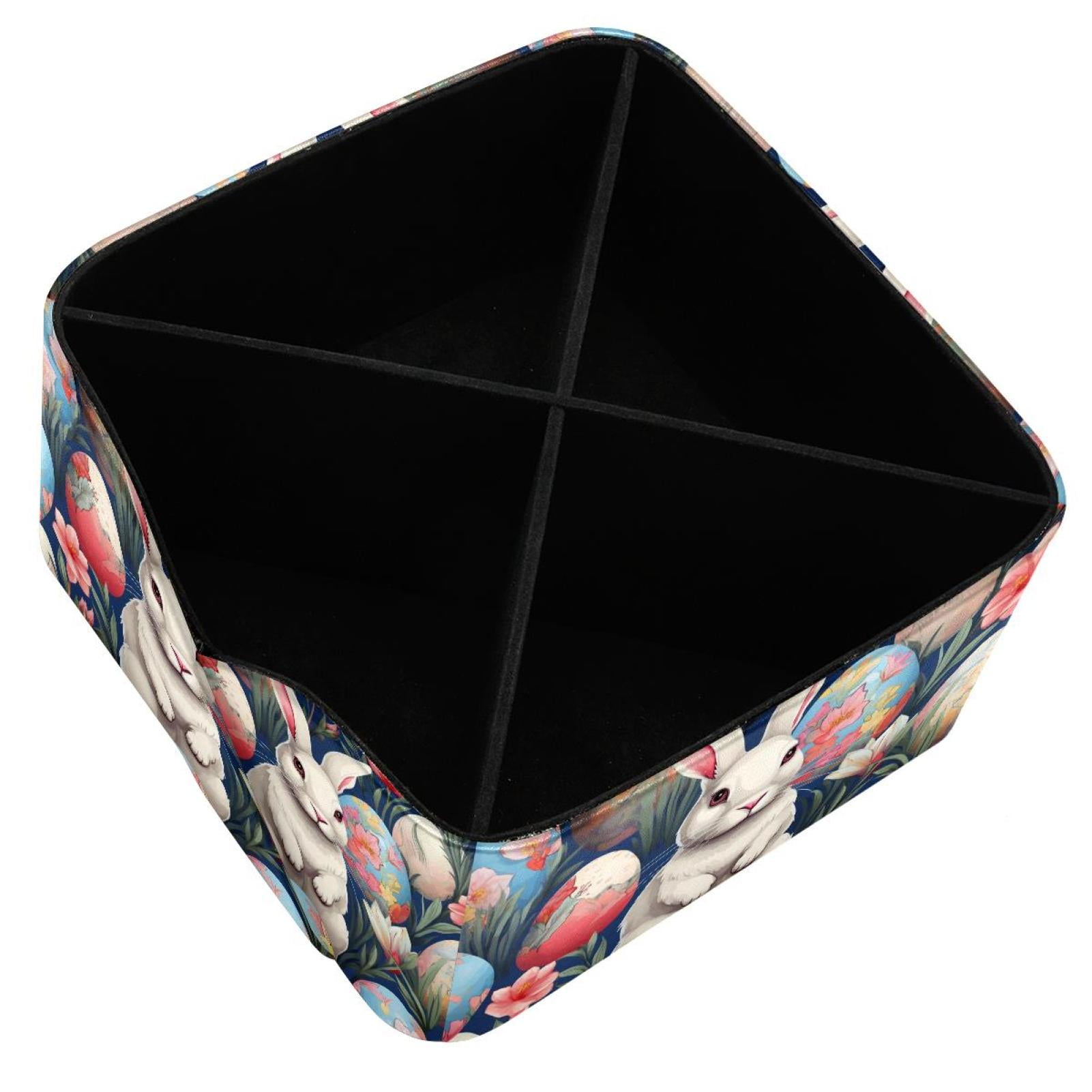 Square Pencil Case with 4 Compartments, Removable Dividers - Pen Case ...