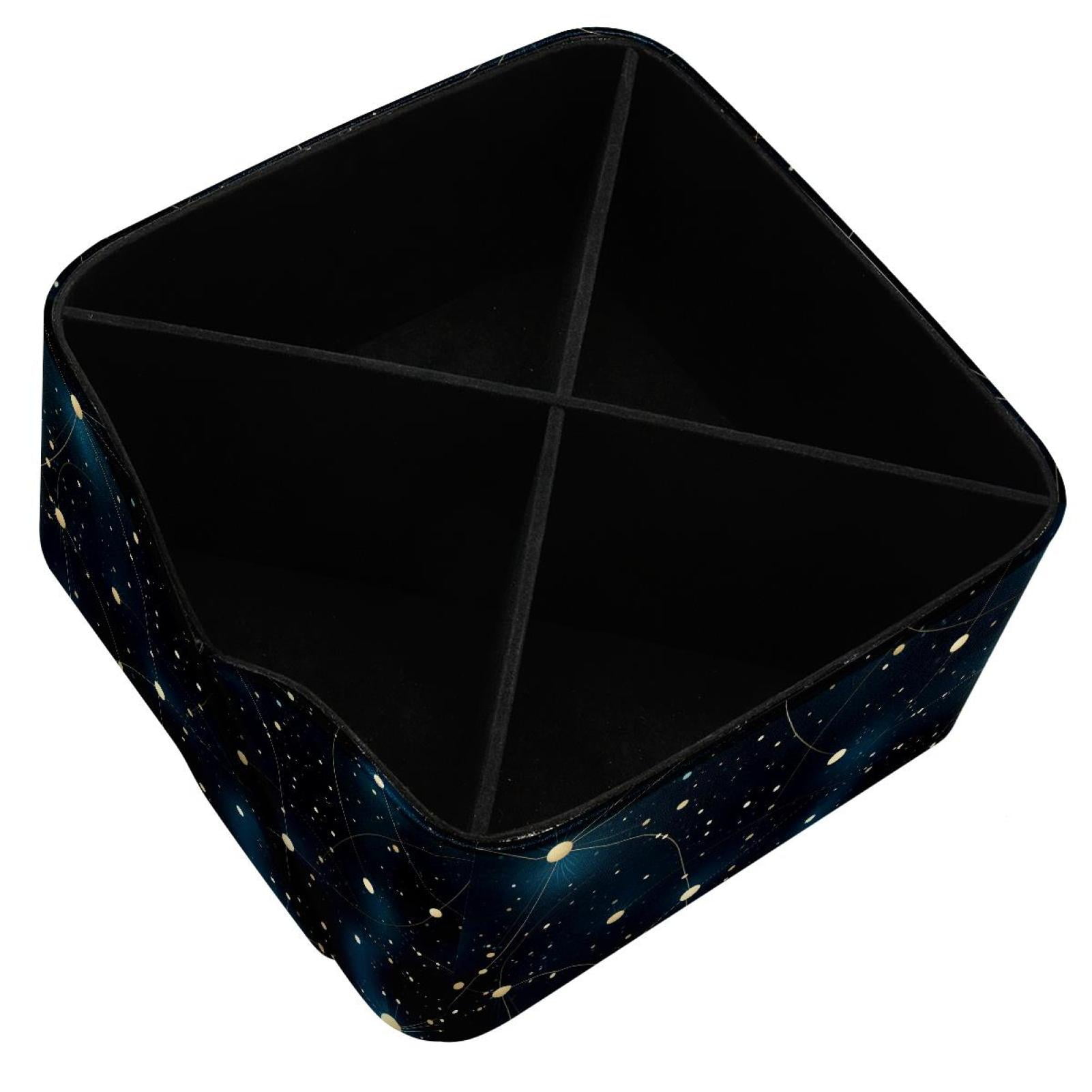 Square Pencil Case with 4 Compartments, Removable Dividers, Pen Holder ...