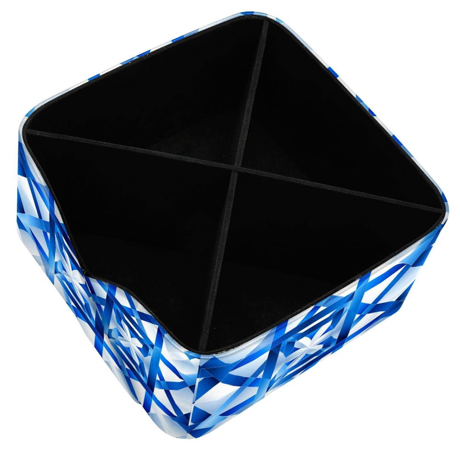 Square Pencil Case with 4 Compartments, Removable Dividers, Pen Holder ...