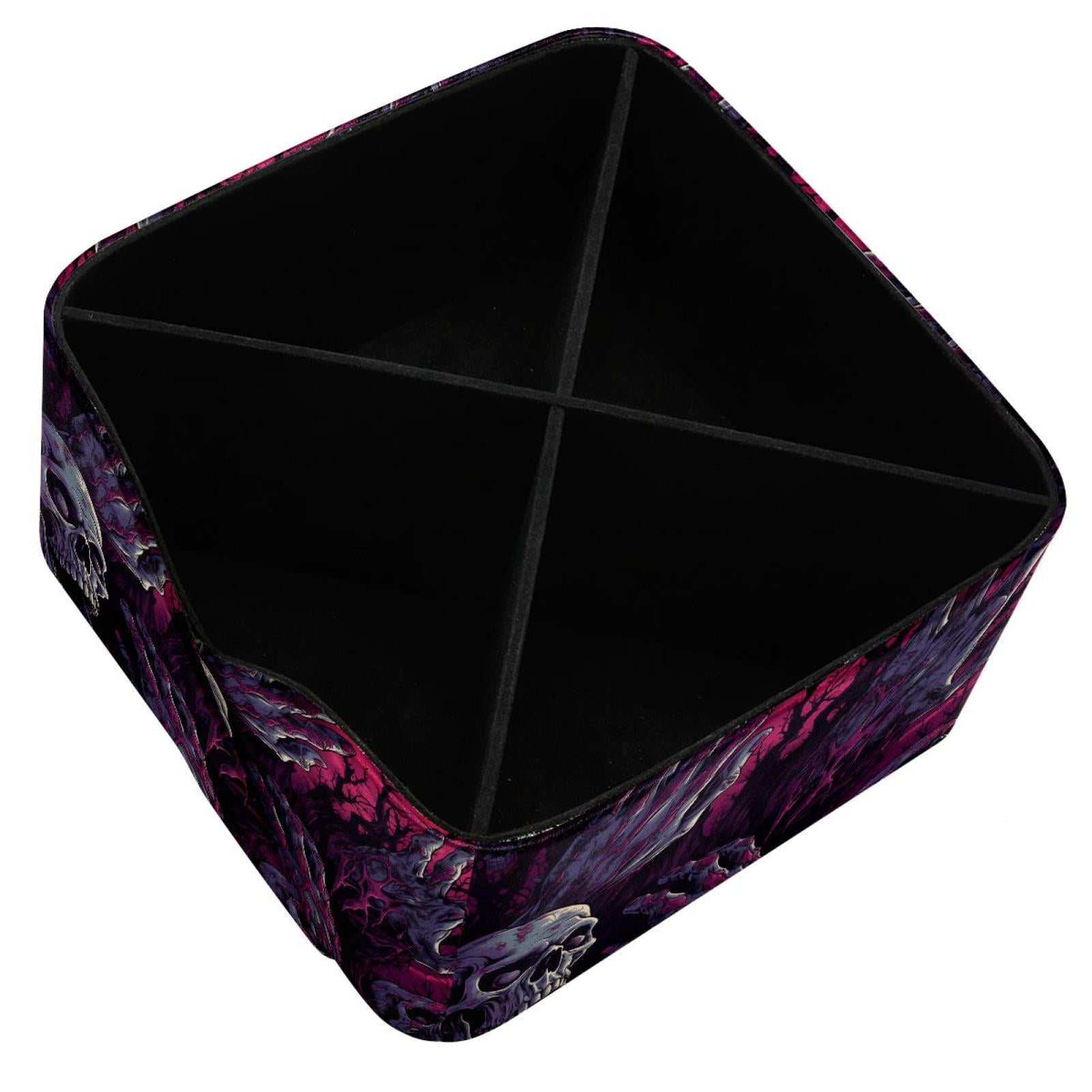 Square Pencil Case with 4 Compartments, Removable Dividers, Pen ...