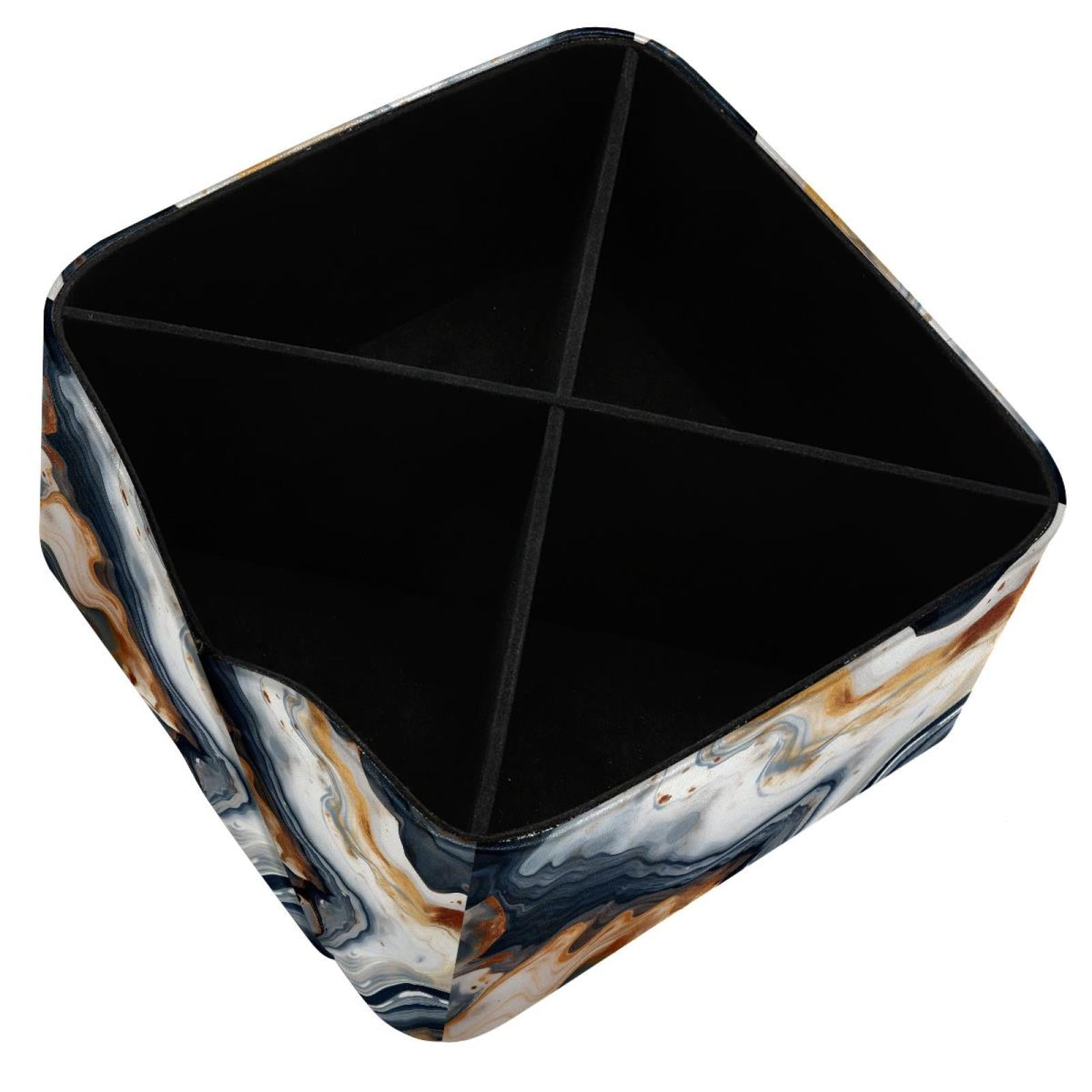 Square Pencil Case with 4 Compartments, Removable Dividers, Pen ...