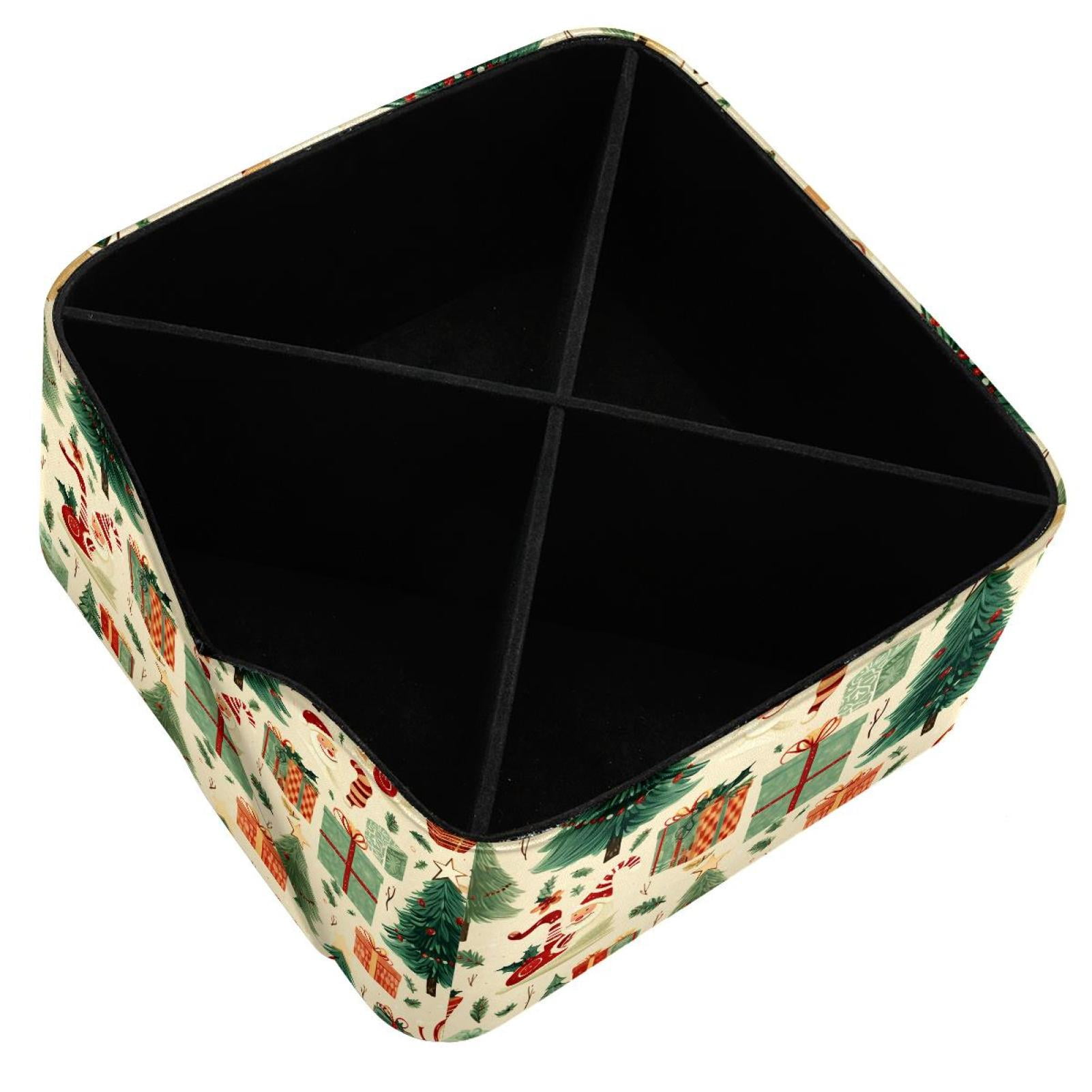 Square Pencil Case with 4 Compartments, Removable Dividers, Pen ...