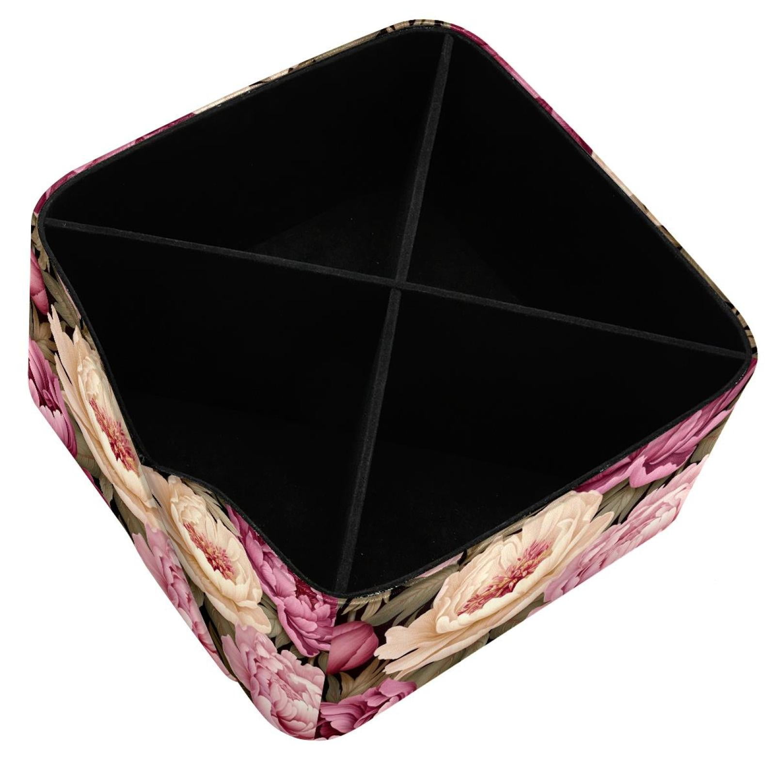 Square Pencil Case with 4 Compartments, Removable Dividers, Pen ...